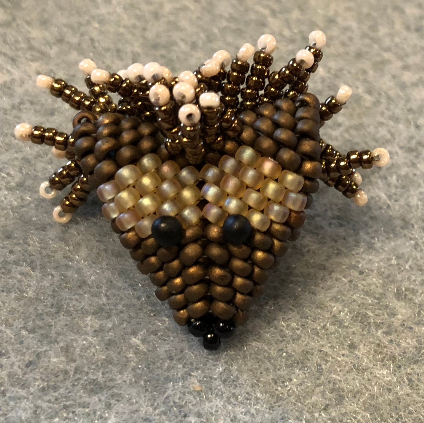Hedgehog Critter Bead 3D Peyote Beaded Bead Geometric | Etsy