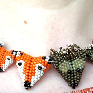 Badger Critter Bead, 3D Peyote Beaded Bead, Geometric Beading Pattern ...