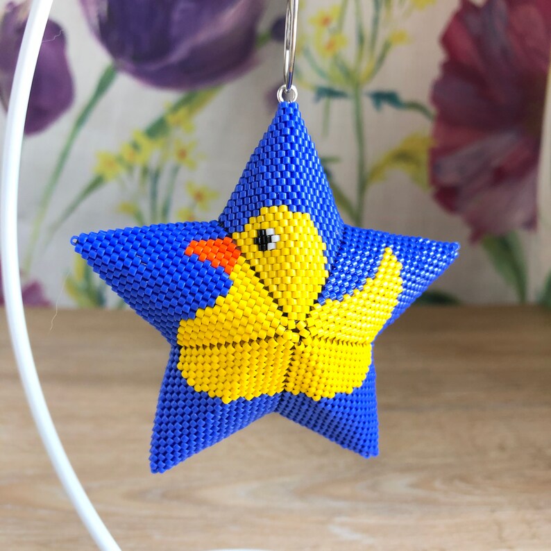15. Rubber Duckie 3D Warped Square Star Beading Pattern, the 15th of ...