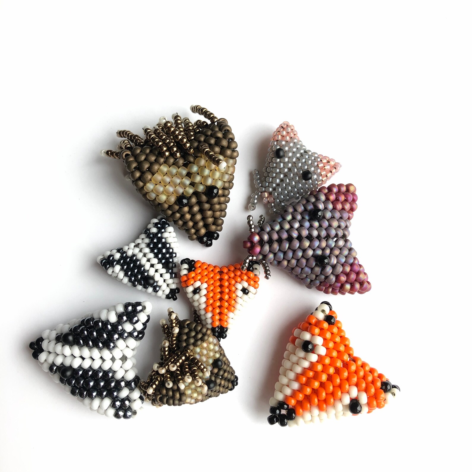 Critter Bead Bundle Hedgehog Badger Fox and Mouse. 3D - Etsy UK