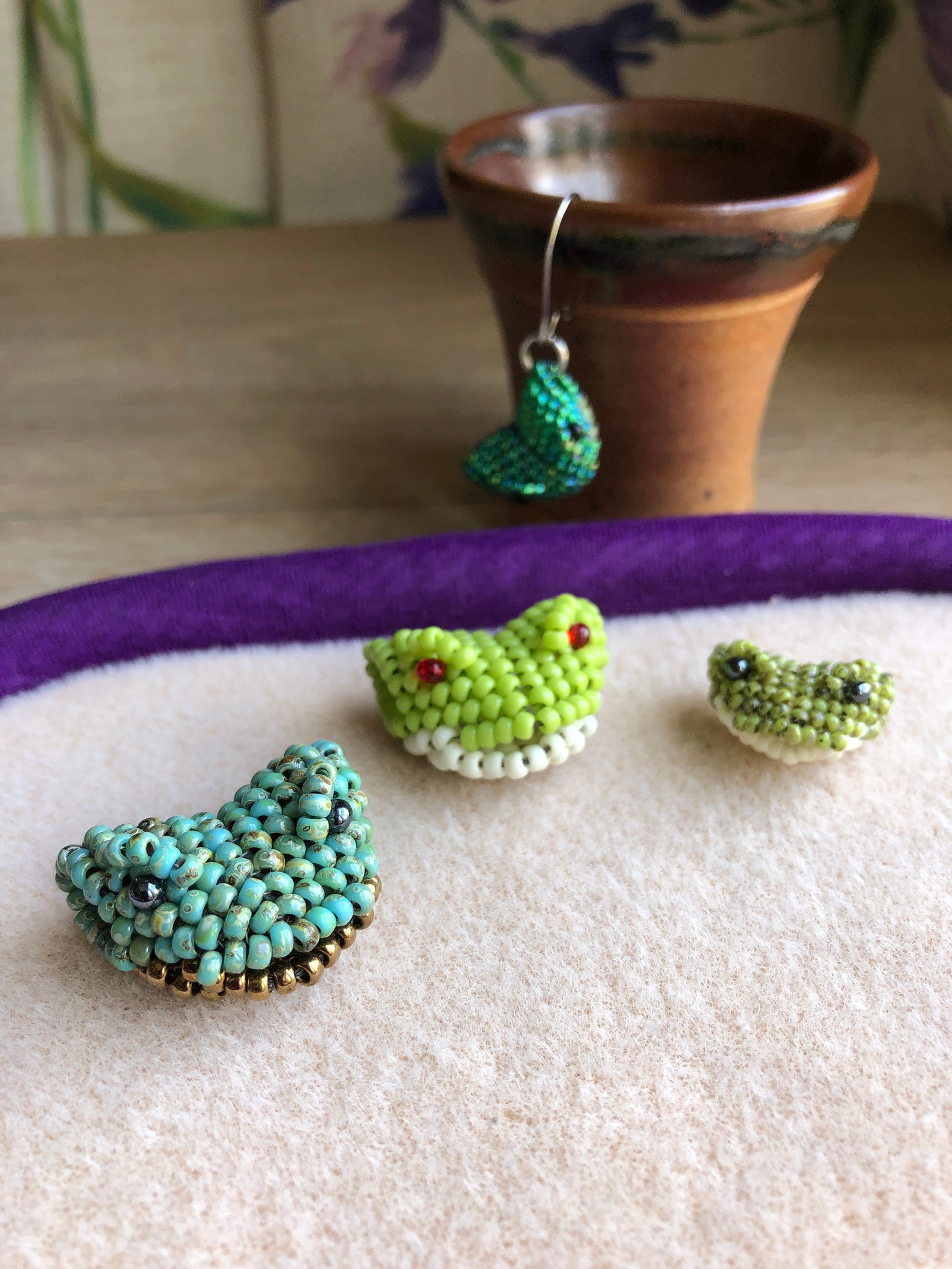 NEW Frog Critter Bead 3D Peyote Beaded Bead Geometric - Etsy