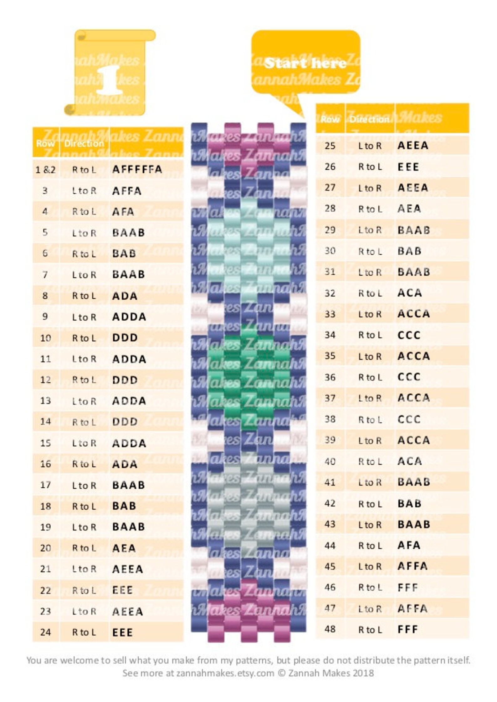 6 Colour Carrier Bead Patterns, Odd Count Peyote, Six-colour Patterns ...