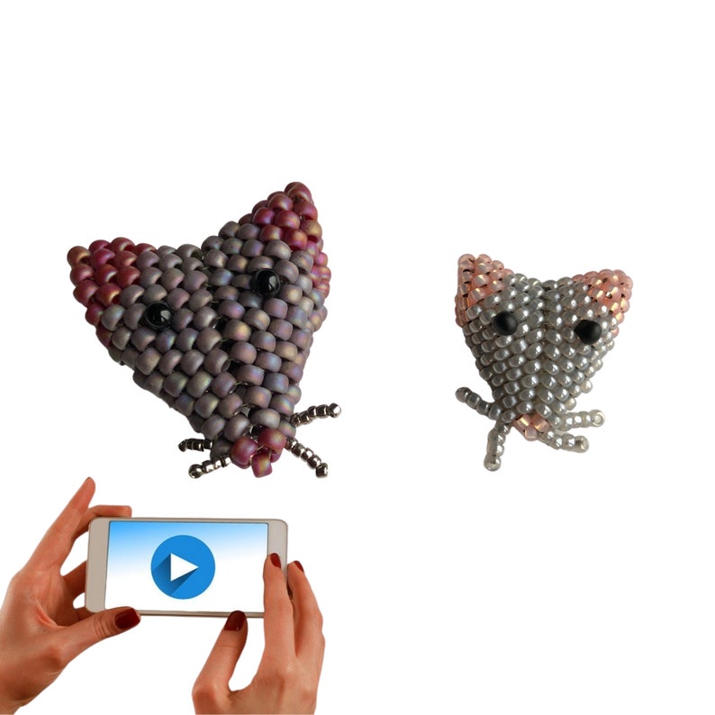 Mouse Critter Bead, 3D Beaded Mouse, Rat Critter Bead, Beading 3D ...