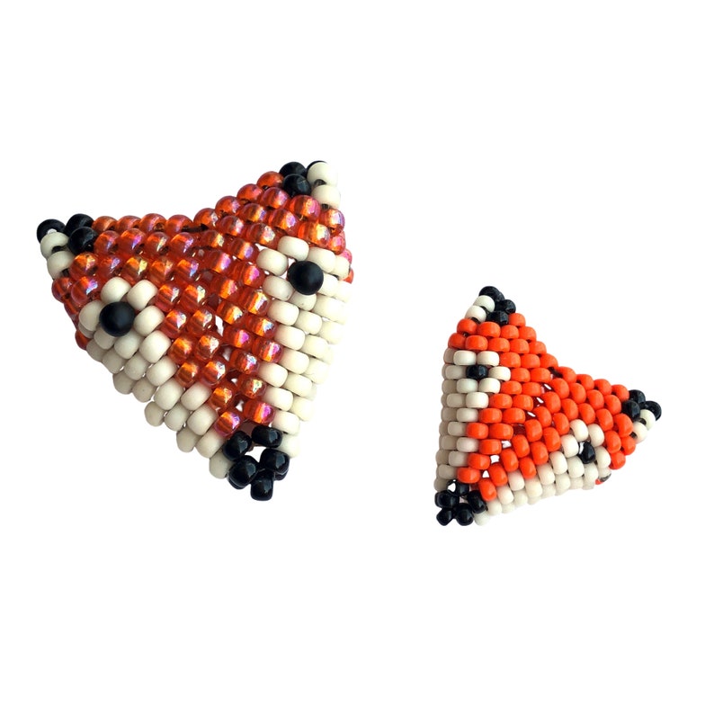 Fox Critter Bead 3D Peyote Beaded Bead Geometric Beading | Etsy