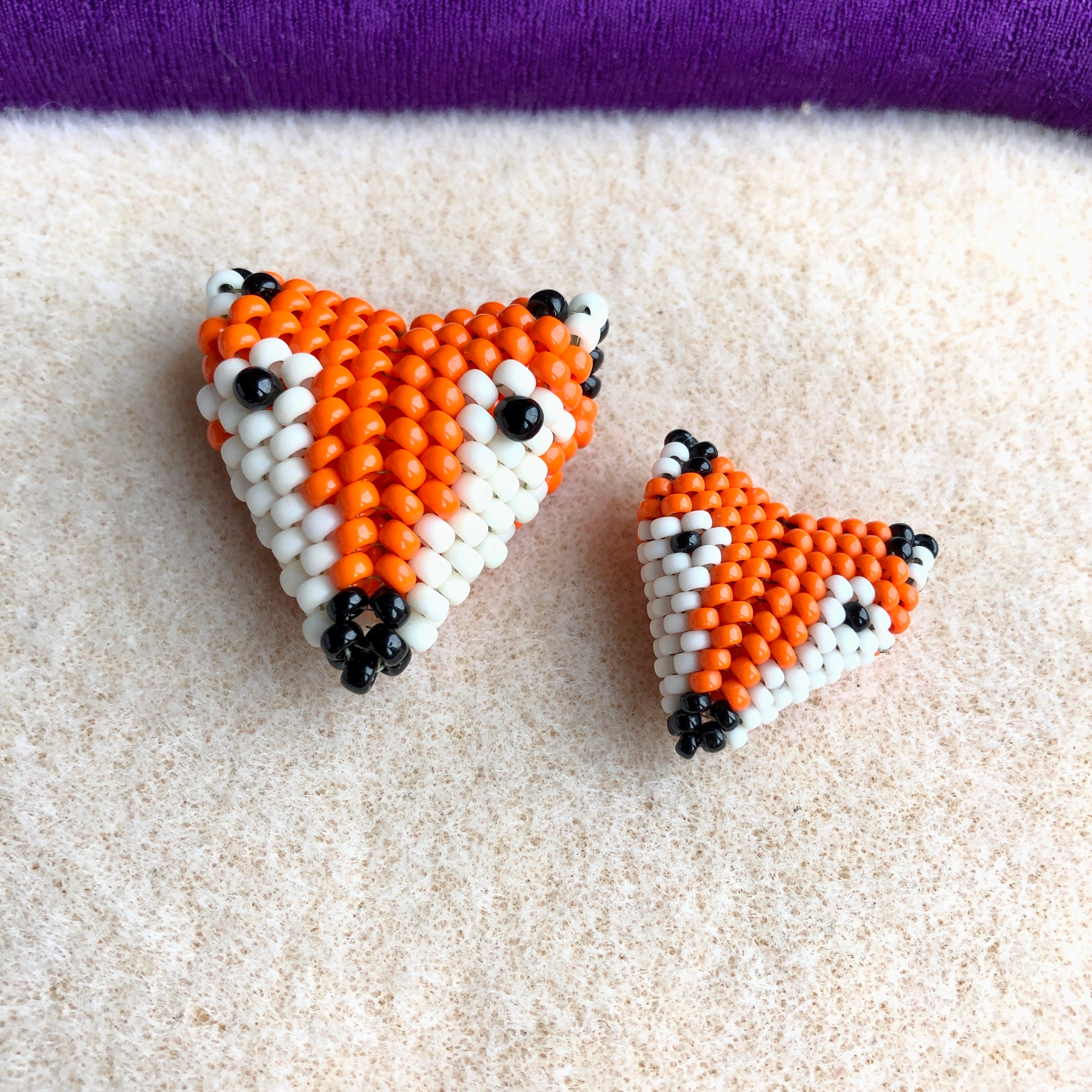 Fox Critter Bead 3D Peyote Beaded Bead Geometric Beading - Etsy UK