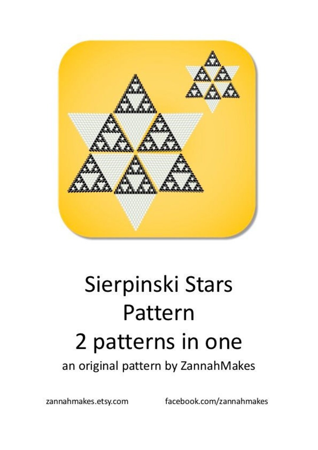 3D Peyote Star, Sierpinski Triangle Fractal Pattern, Warped Square ...