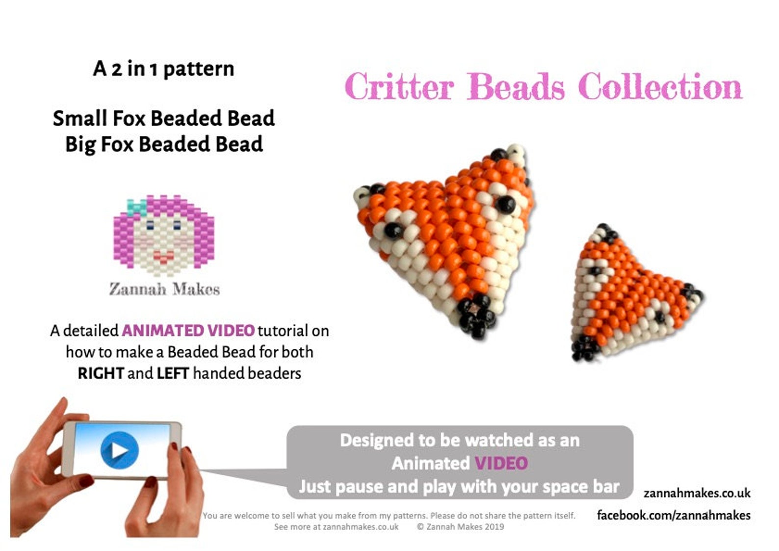 Fox Critter Bead 3D Peyote Beaded Bead Geometric Beading - Etsy
