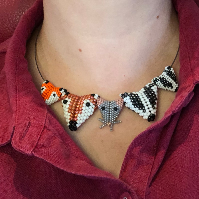 Badger Critter Bead, 3D Peyote Beaded Bead, Geometric Beading Pattern ...