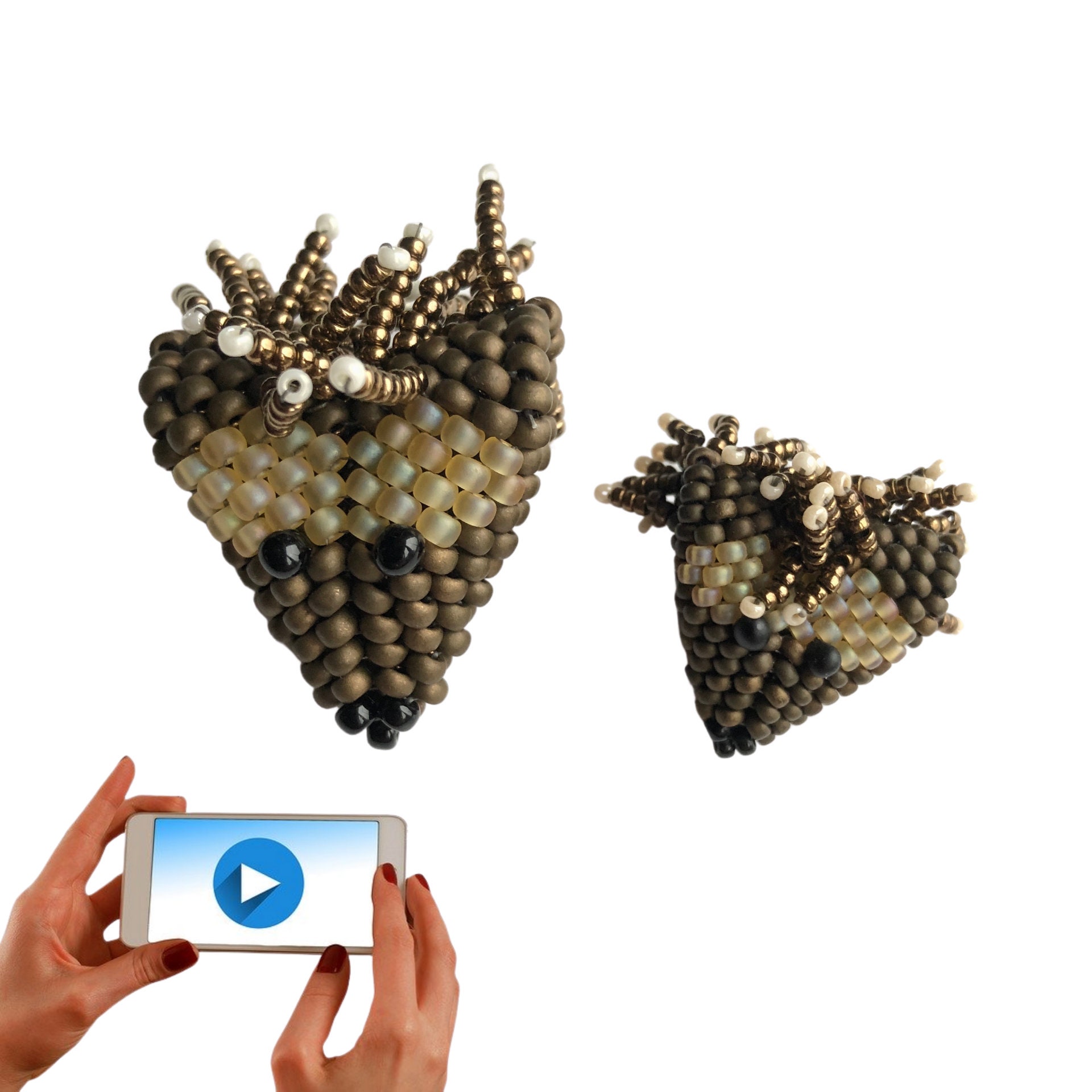 Critter Bead Bundle Hedgehog Badger Fox and Mouse. 3D - Etsy UK