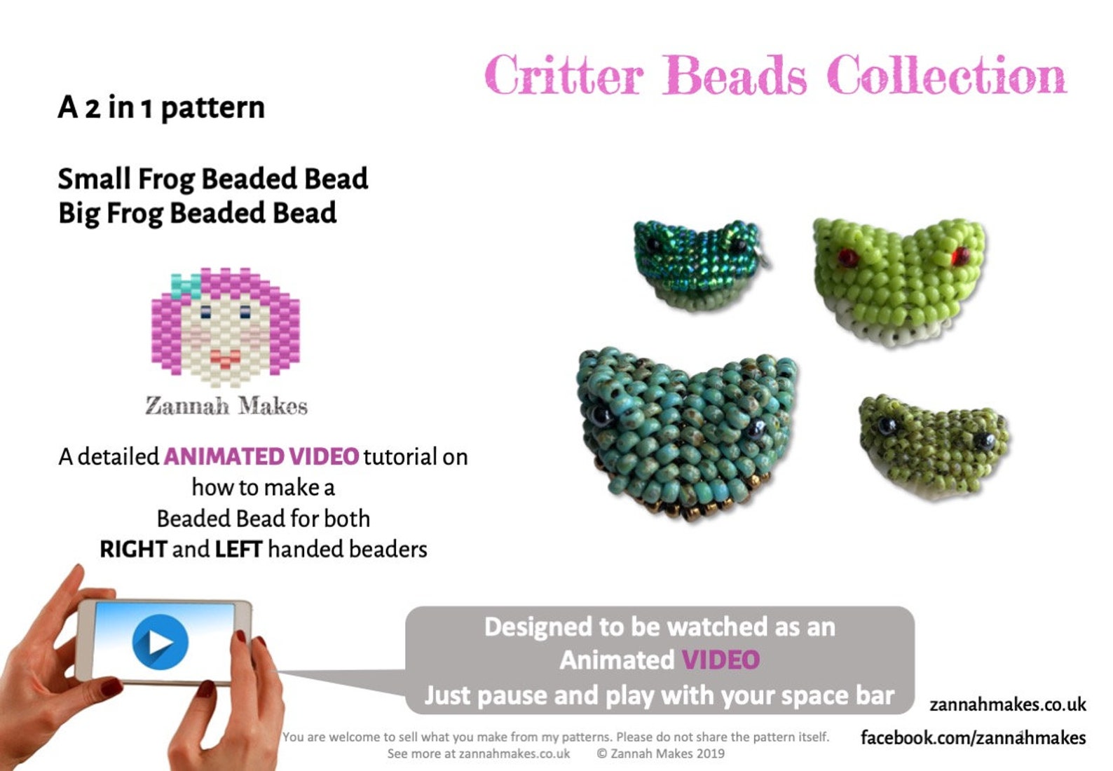 NEW Frog Critter Bead, 3D Peyote Beaded Bead, Geometric Beading Pattern ...