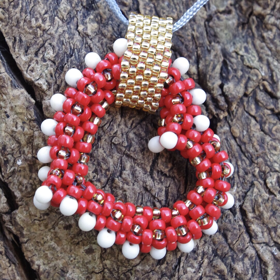 Beading Photo Tutorial Pattern Instructions. Beaded Valentine Heart ...