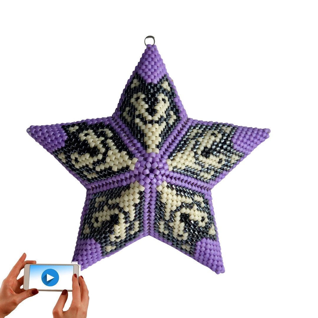 2. Wolf Pack 3D Warped Square Star Beading Pattern, the Second of the ...