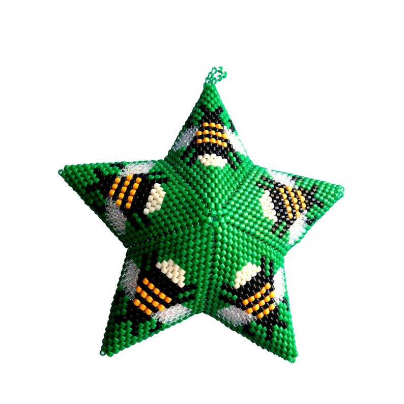 3D Peyote Hum of Bees Star, New Video Style Pattern, Geometric Beading ...