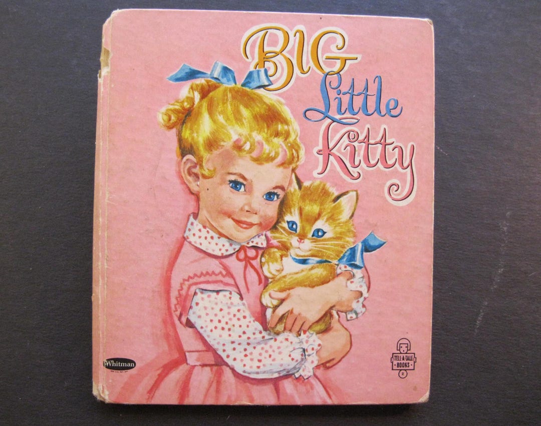 BIG LITTLE KITTY Vtg 1953 Whitman Tell a Tales Hb Jan Biggers Karen Kay ...