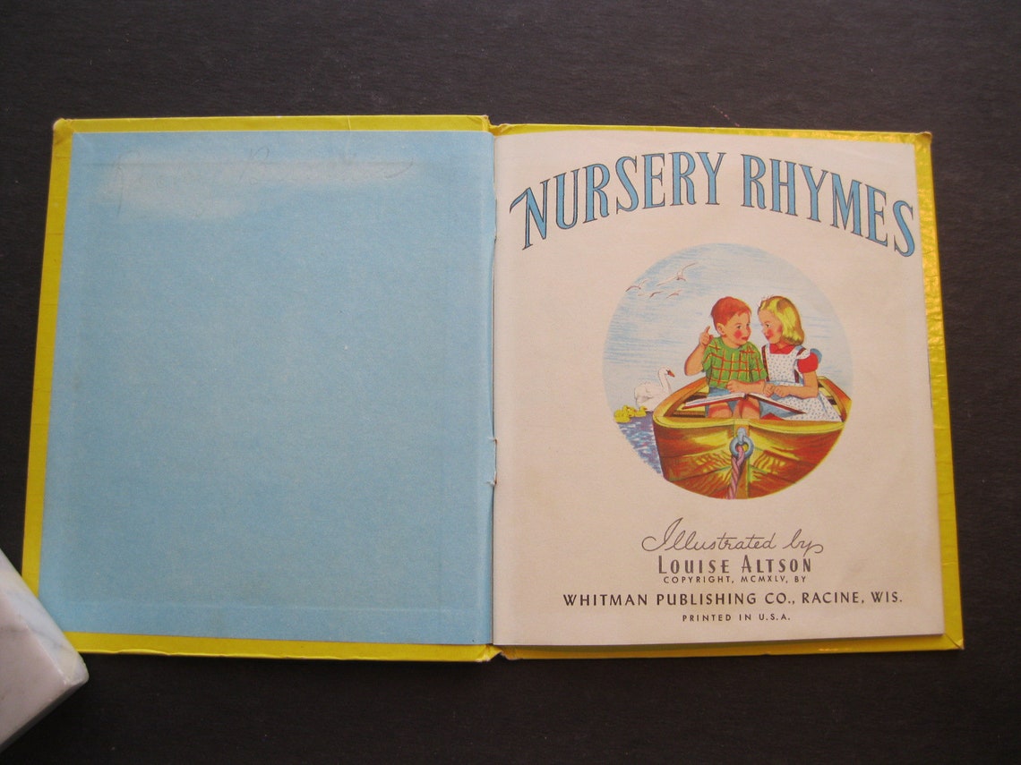 NURSERY RHYMES Vintage 25 Whitman Tell A Tales 1945 Louise Altson VG++ ...