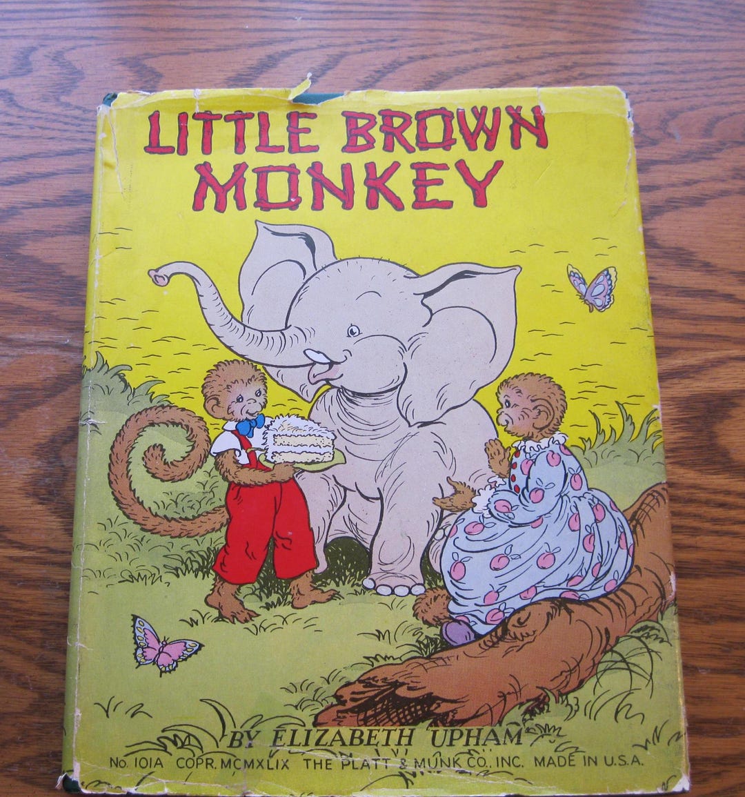 LITTLE BROWN MONKEY 1949 Platt & Munk Hb Elizabeth Upham With Dj Very ...