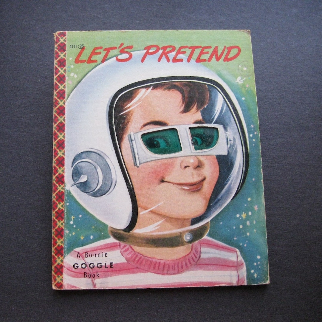 LET'S PRETEND Vtg Bonnie Book #4111 1954 Goggle Book Hardback VG!! - Etsy