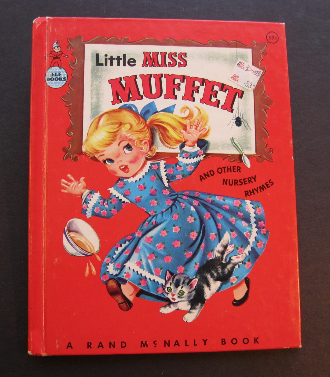 Little Miss Muffet and Other Nursery Rhymes Vtg Rand Mcnally Elf 1956 ...