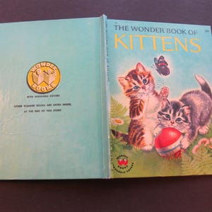 The Wonder Book of KITTENS Vtg Wonder Books 1963 Hb Barbara Waring Cats ...