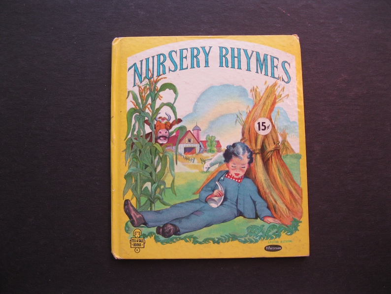 NURSERY RHYMES Vintage 25 Whitman Tell A Tales 1945 Louise Altson VG++ ...