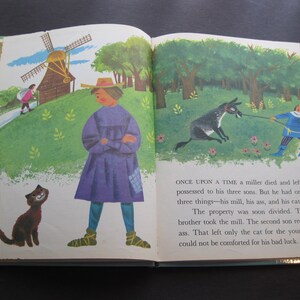 Puss-in-boots Vintage Rand Mcnally GIANT Book 9x12" 1965 Hb Bernice ...