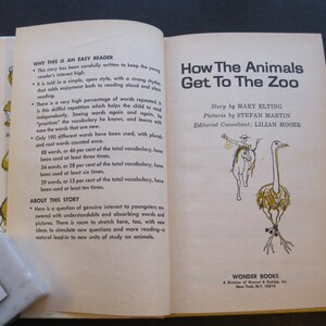 How the Animals Get to the Zoo Vintage Wonder Books Easy Readers 1964 ...
