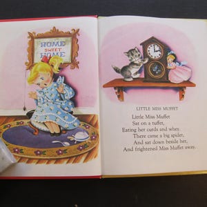 Little Miss Muffet and Other Nursery Rhymes Vtg Rand Mcnally Elf 1956 ...