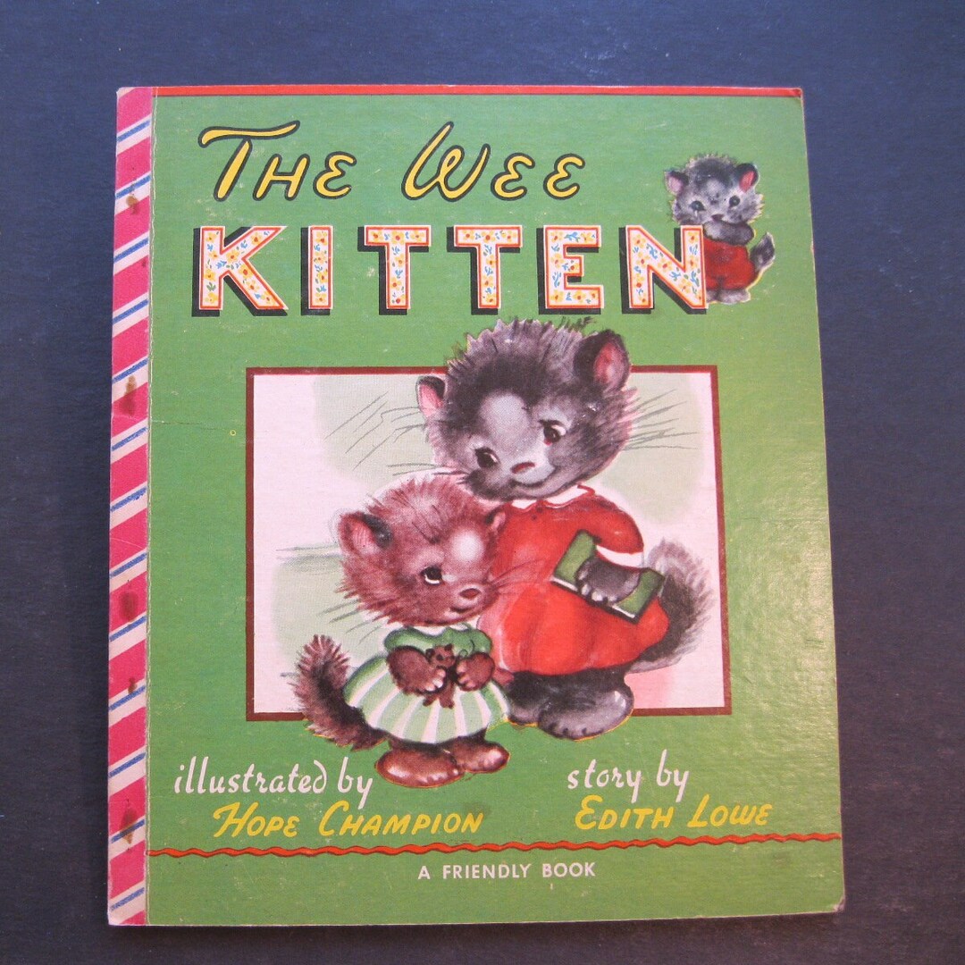 The Wee Kitten A Bonnie Friendly Book 1950 Hb Edith Lowe 3 Cat - Etsy