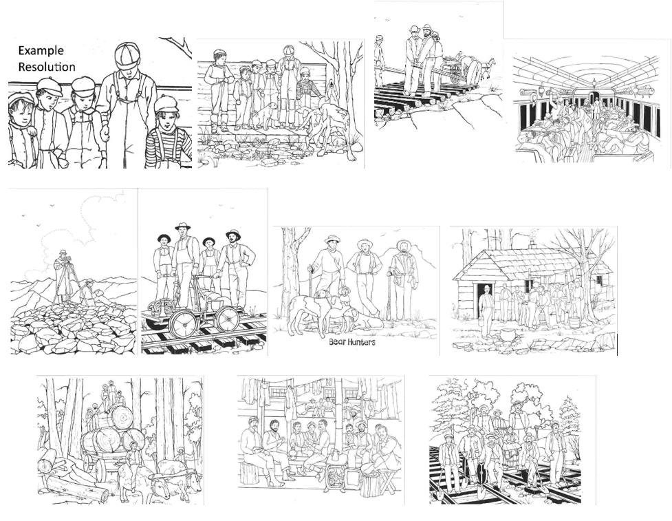 10 Educational/historical Coloring Pages, Hand Drawn From Old Photos ...