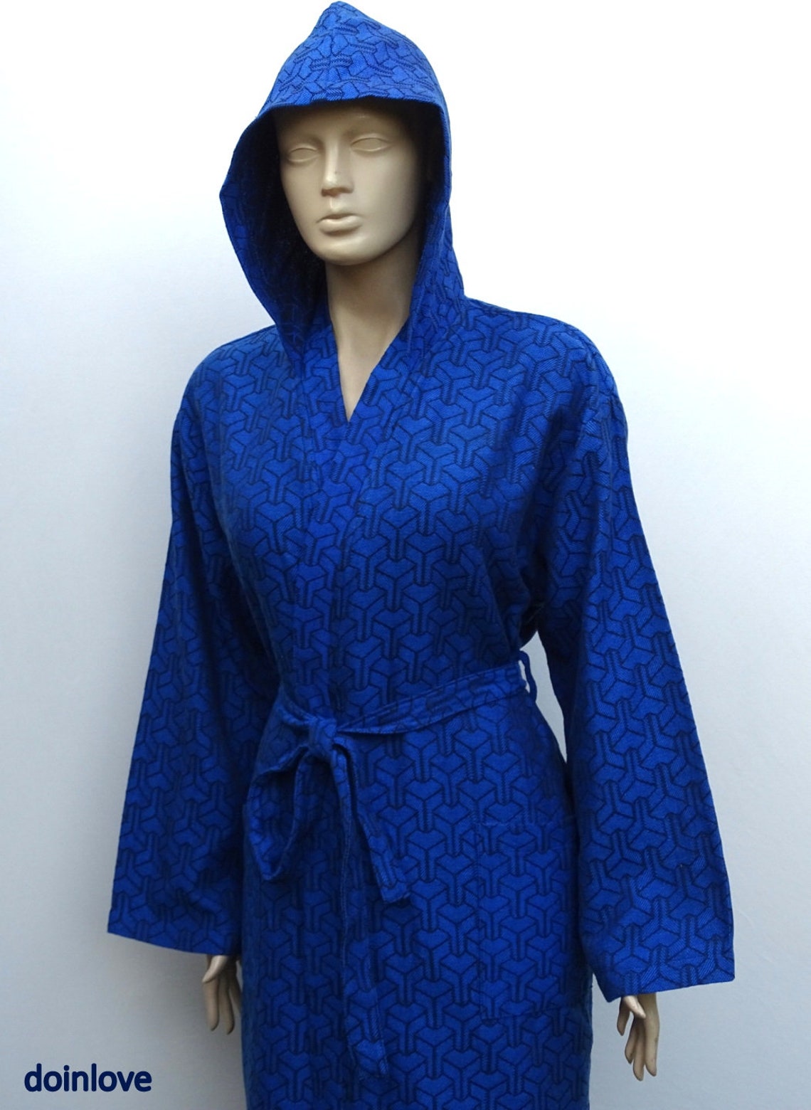 Saxe Blue and Black Colour Jacquard Turkish Soft Cotton - Etsy