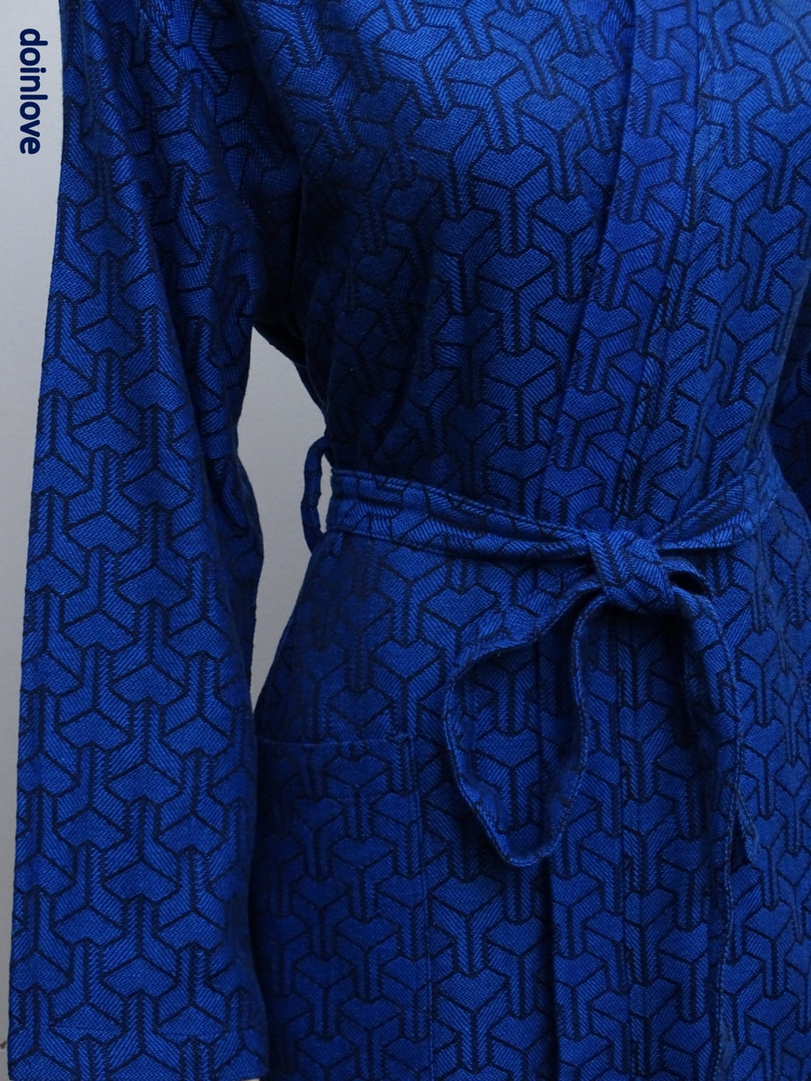 Saxe Blue and Black Colour Jacquard Turkish Soft Cotton - Etsy