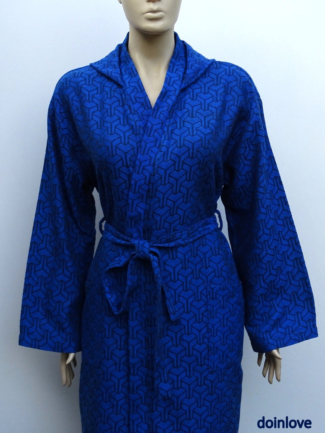 Saxe Blue and Black Colour Jacquard Turkish Soft Cotton - Etsy