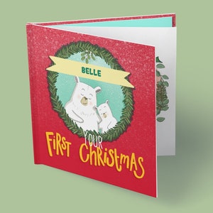Personalised Baby's First Christmas Book, Personalized 1st Christmas ...