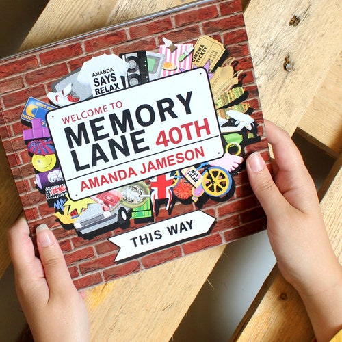 USA Edition Personalised 40th Birthday Book Memory Lane - Etsy