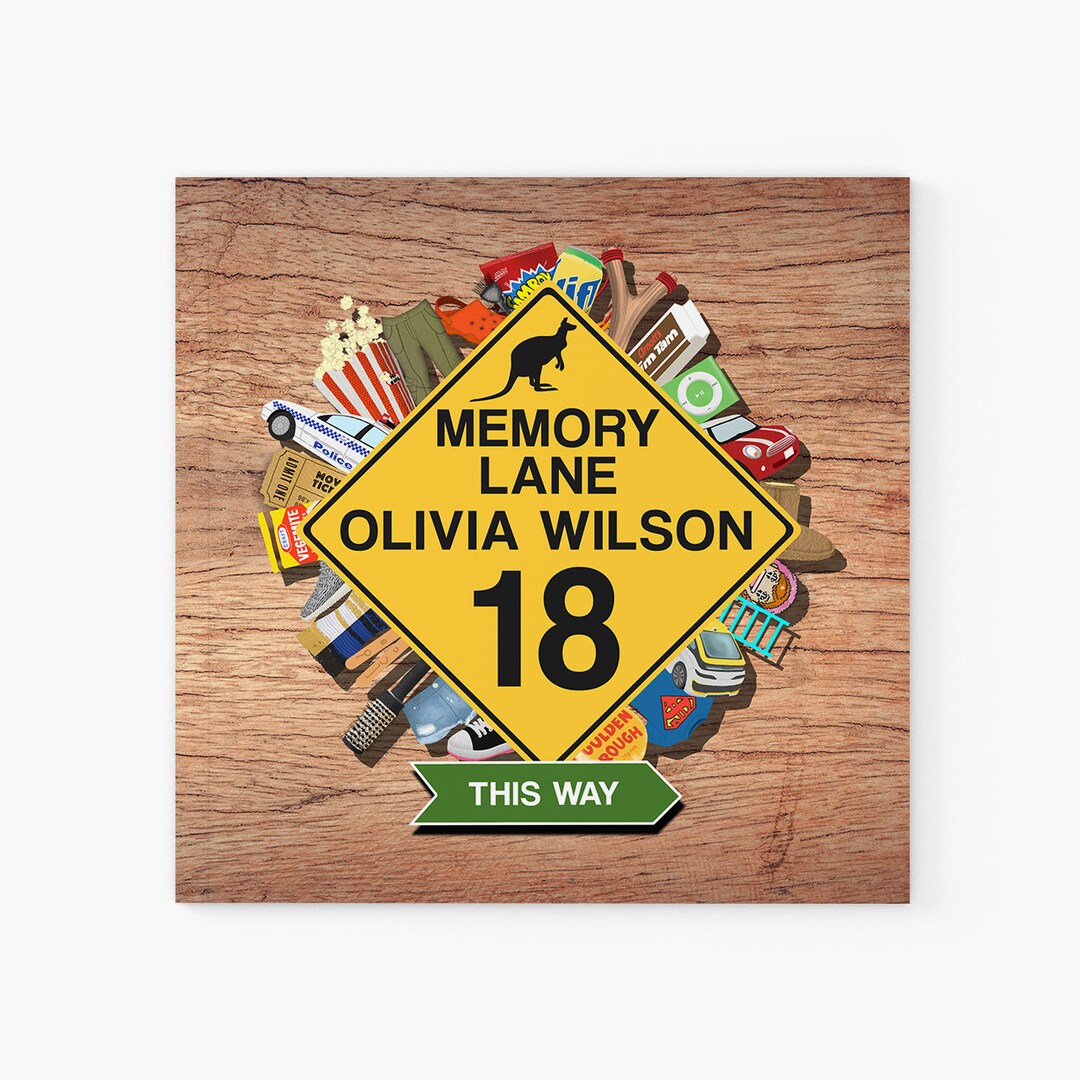 Personalised 18th Birthday Memory Lane Book Australian Edition ...