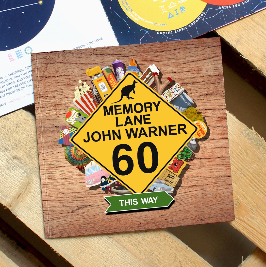 Australia Edition Personalised 60th Birthday Book, Memory Lane Birthday ...