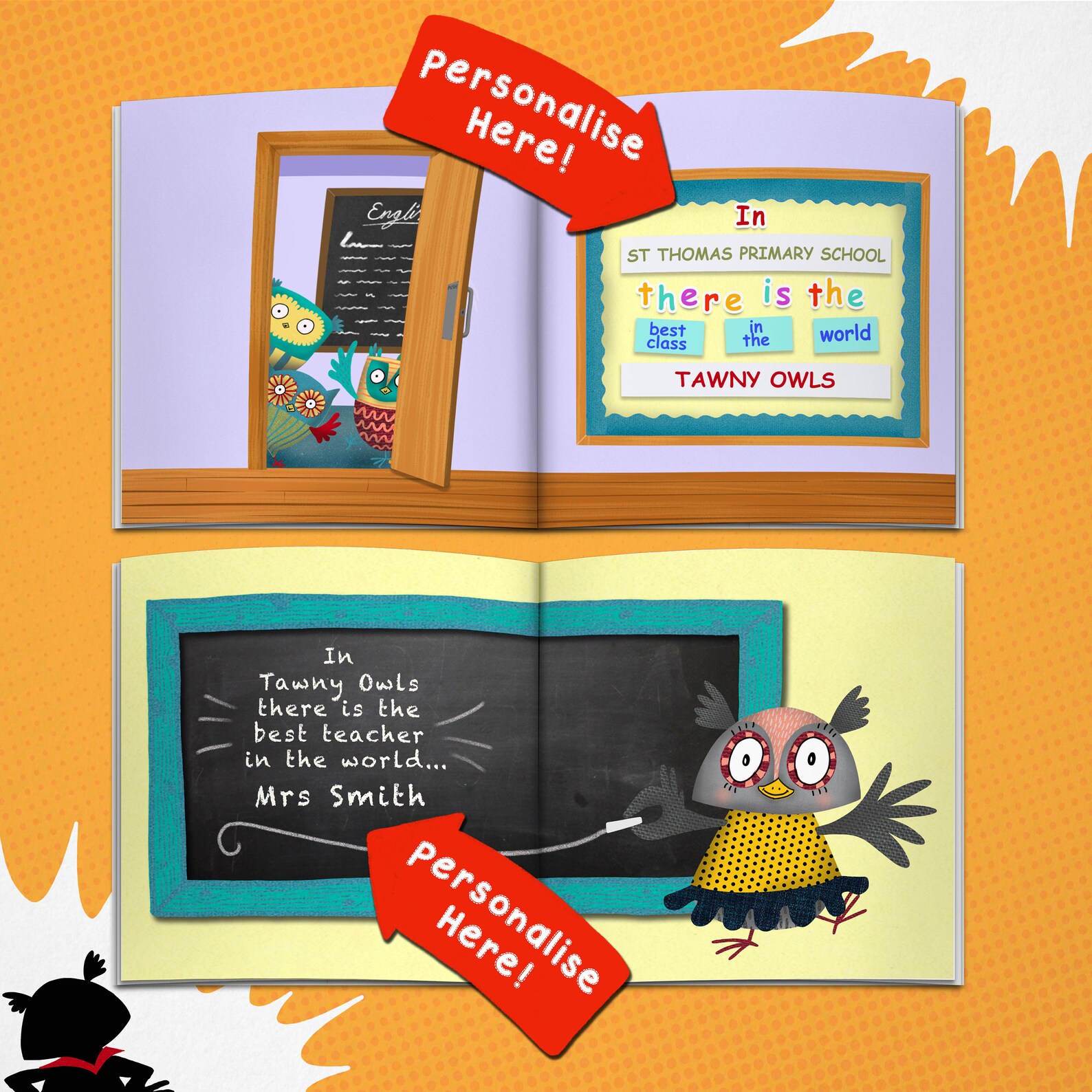 Personalised Super Teacher Book, End of Term Teacher Gift, Gift for ...