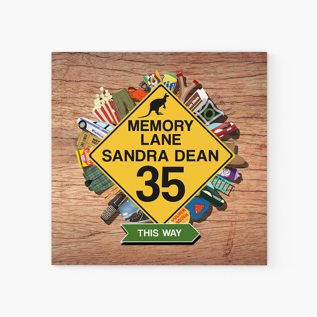 Australia Edition Personalised 35th Birthday Book, Memory Lane Birthday ...