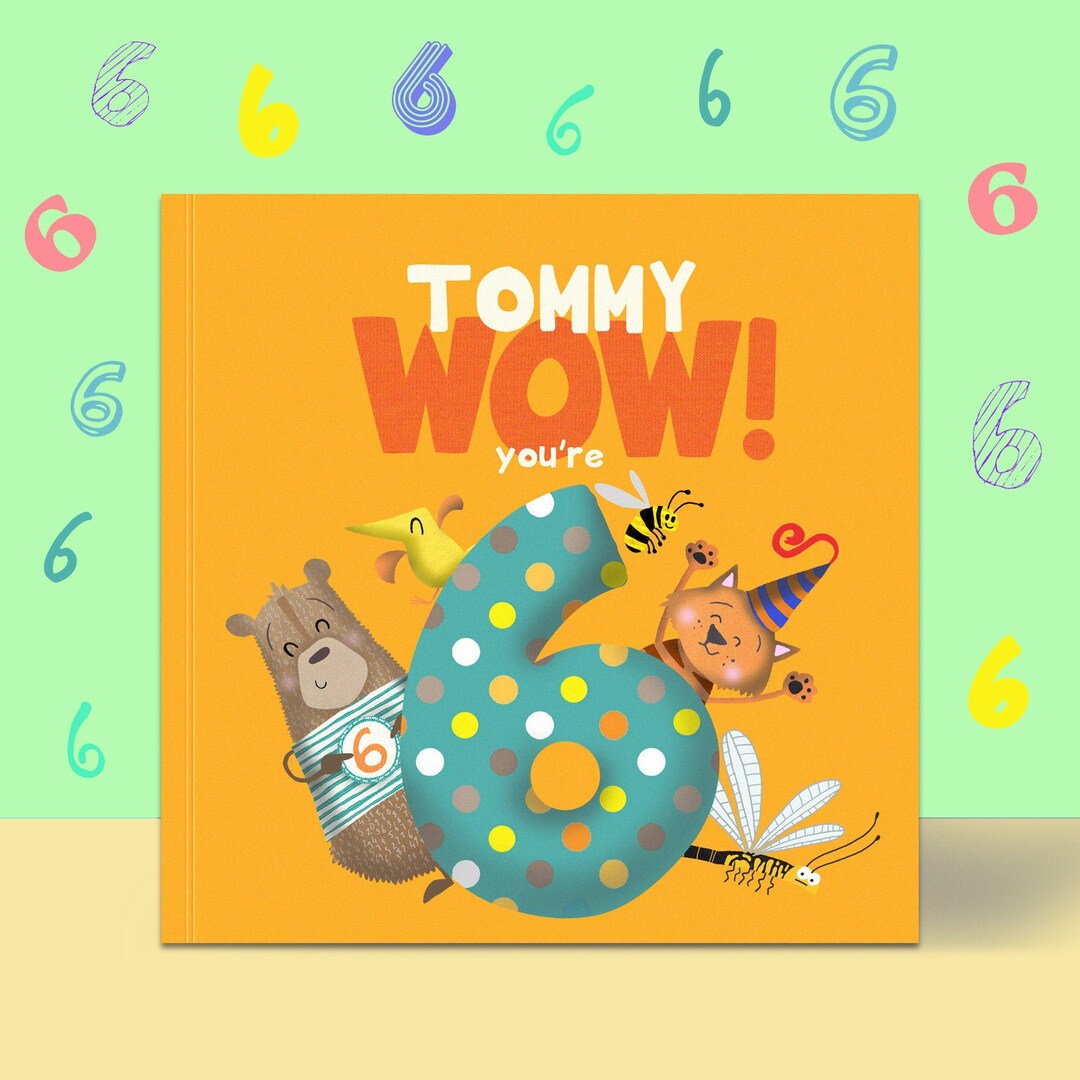 Personalised 'wow You're Six' 6th Birthday Children's Book, 6 Year Old ...