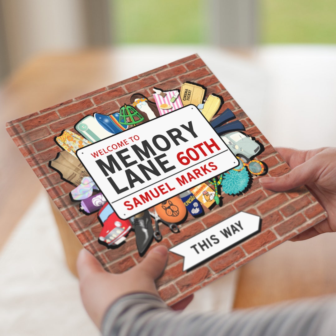 Personalised 60th Birthday Book, Memory Lane Birthday Gift, Personalized 60th Birthday Gift ...