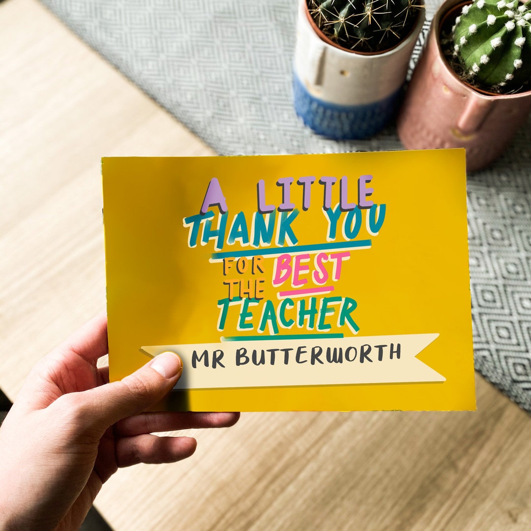 Personalised Thank You Teacher Mini Book, Teacher Teaching Assistant ...