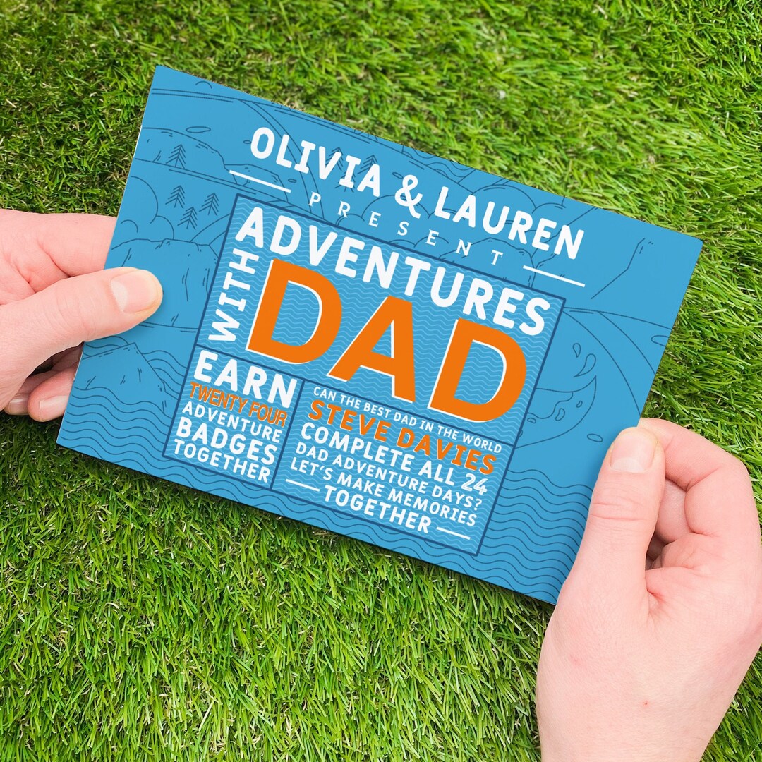Personalised 'adventures With Dad' Mini Book for Fathers, Dad Passport ...