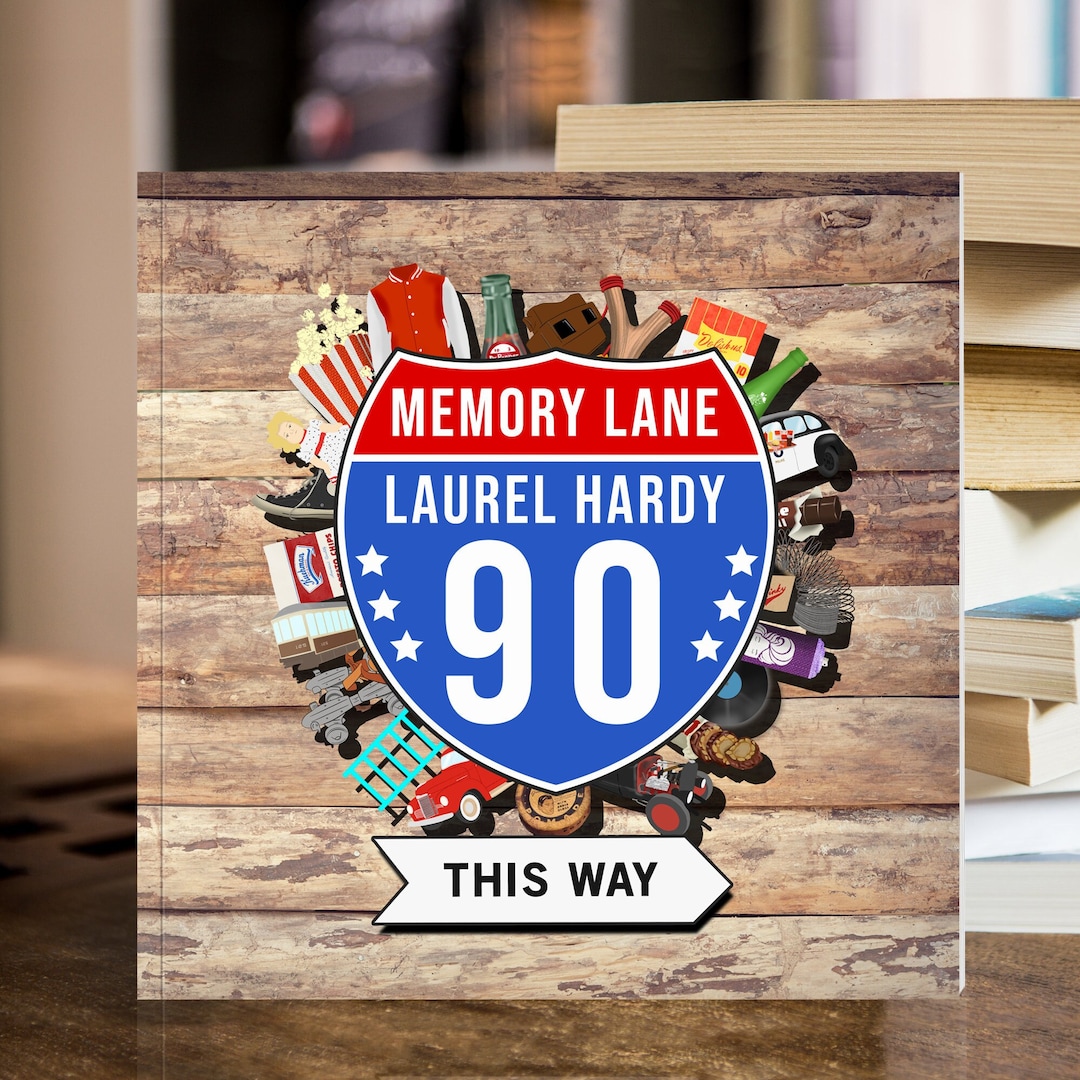 Personalized 90th Birthday Memory Lane Book USA Edition, Milestone ...