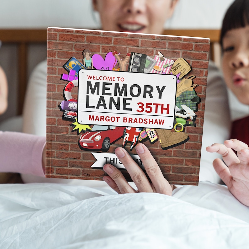 Personalised 35th Birthday Book Memory Lane Birthday Gift | Etsy