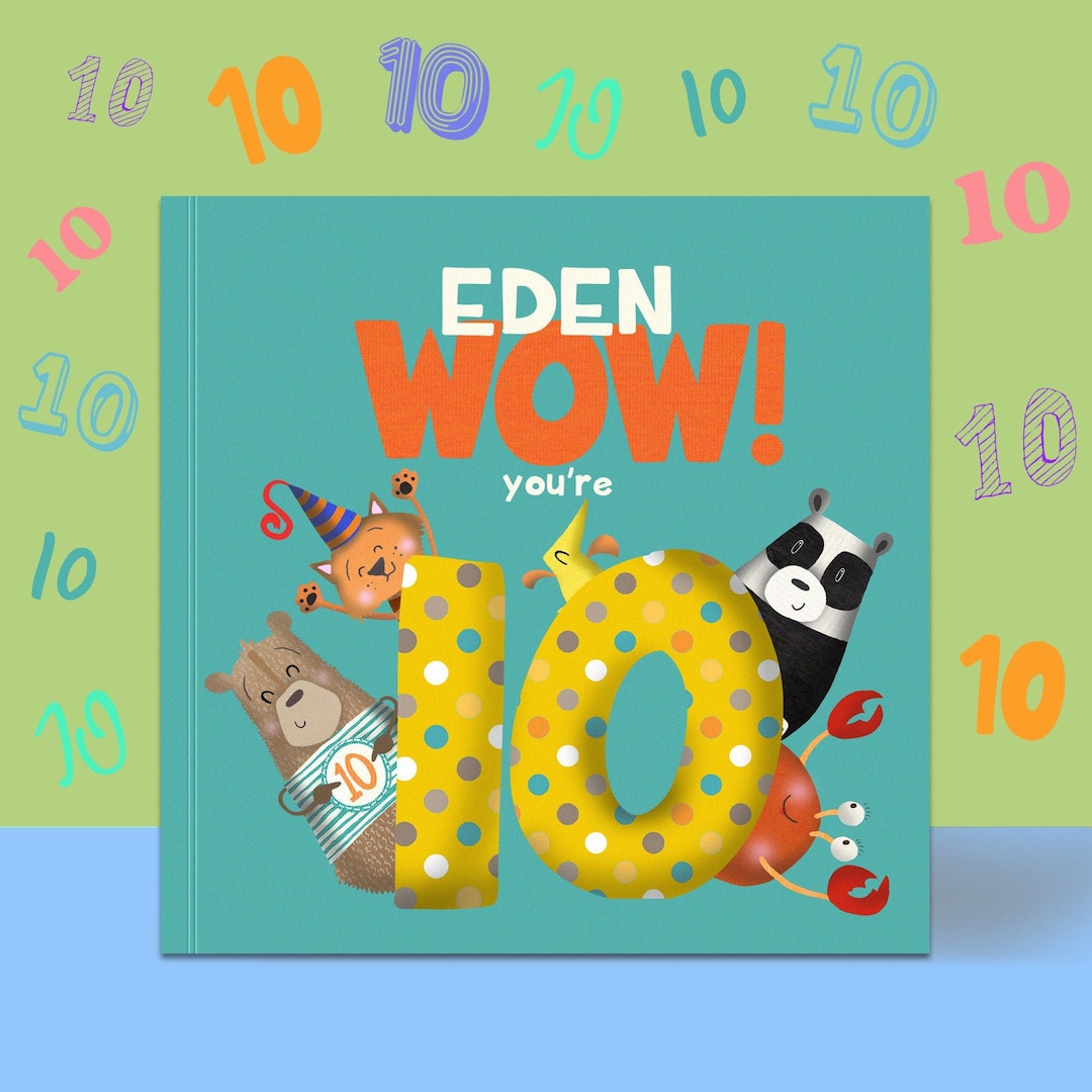 Personalized 10th Birthday Book: 'wow You're Ten' Children's Gift - Etsy