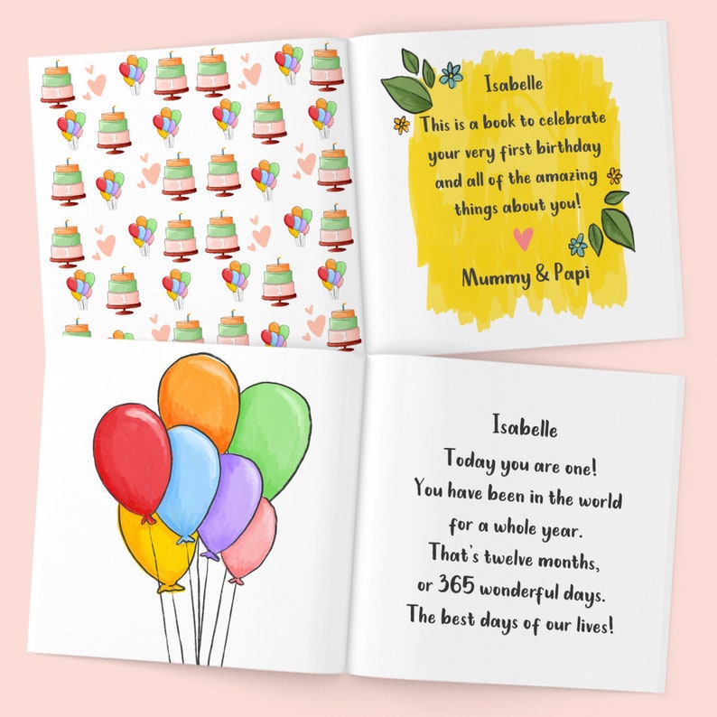 Personalised 'you Are One' 1st Birthday Book First - Etsy