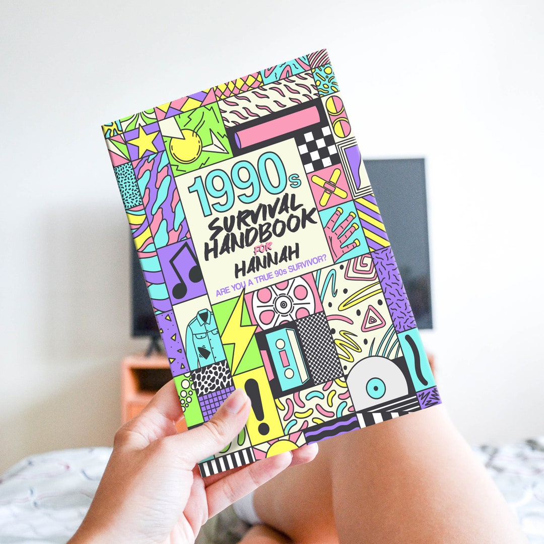 Personalised 1990s Nostalgia Survival Book, UK British Nostalgia Book ...