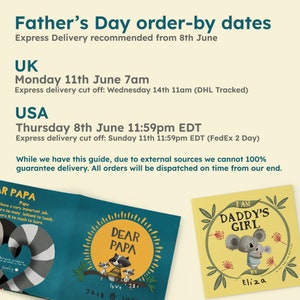 Personalised Dear Daddy Book Father's Day Gifts Birthday - Etsy Canada