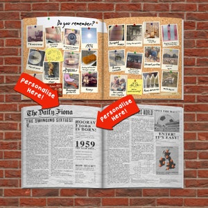 Personalised 60th Birthday Memory Lane Book UK Edition, Milestone ...