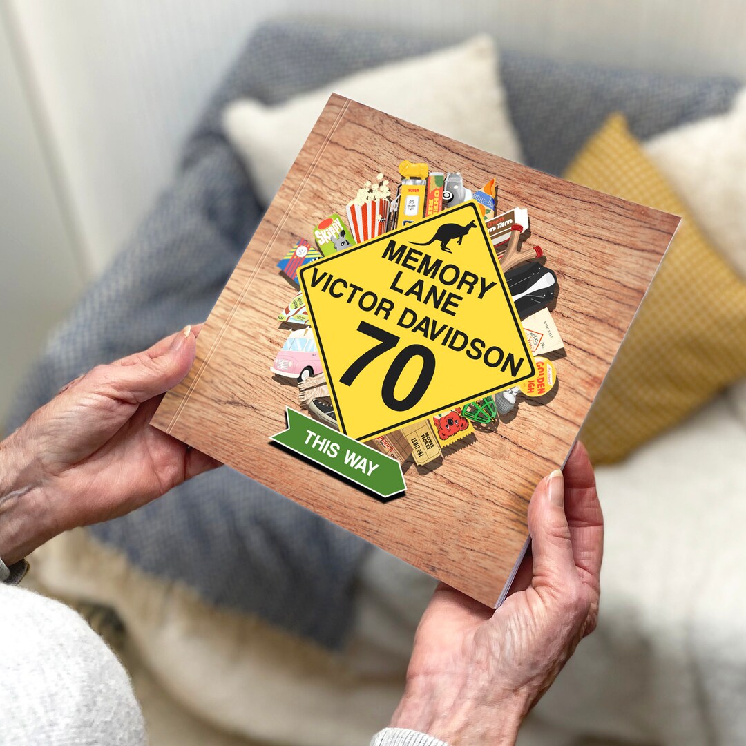 Personalised 70th Birthday Memory Lane Book Australian Edition ...